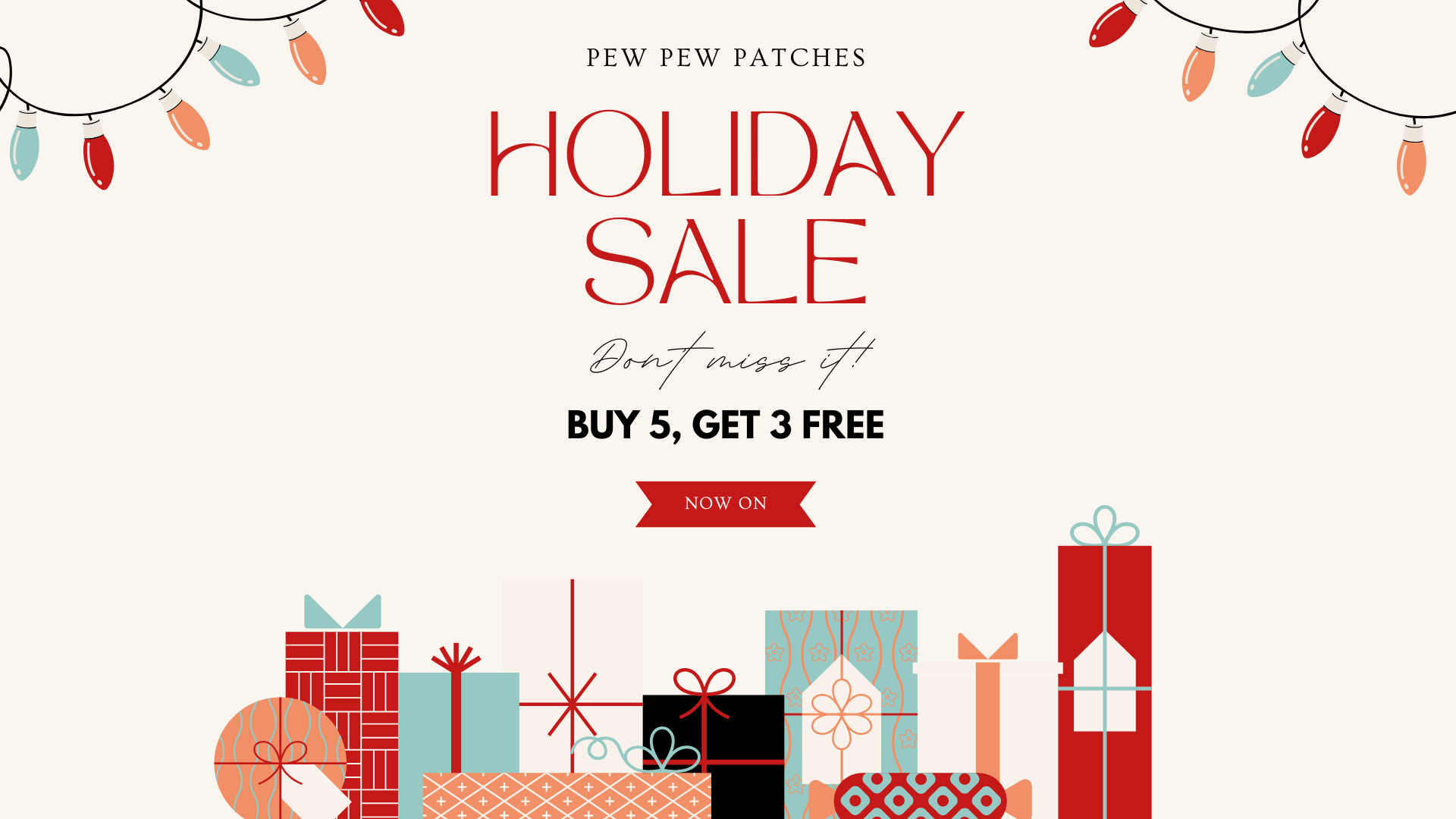 BUY 5, GET 3 MORE FREE – pewpewpatches